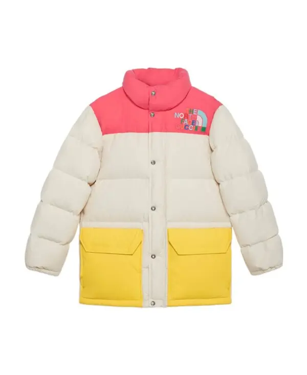 Gucci X The North Face Logo Down Jacket - White