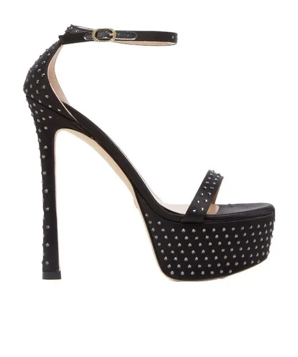 STUART WEITZMAN Embellished Platform Stiletto Sandals