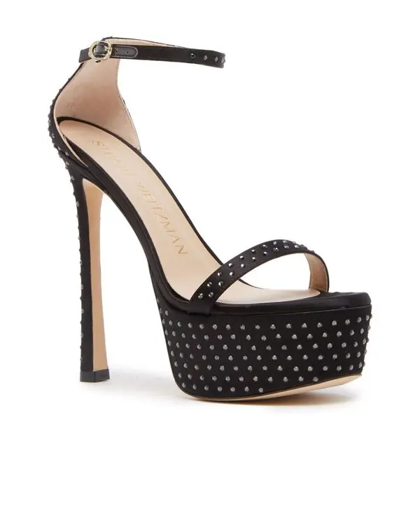 STUART WEITZMAN Embellished Platform Stiletto Sandals
