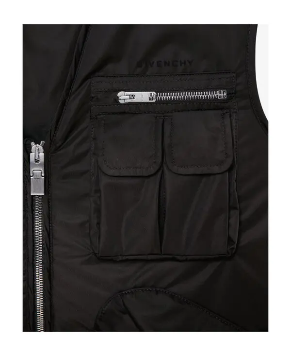Givenchy Zip-up Logo Embroidered Vest