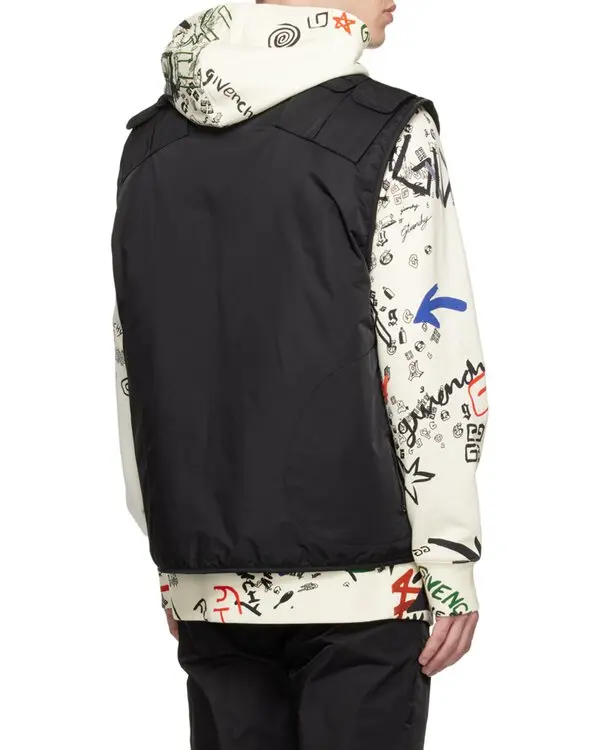 Givenchy Zip-up Logo Embroidered Vest