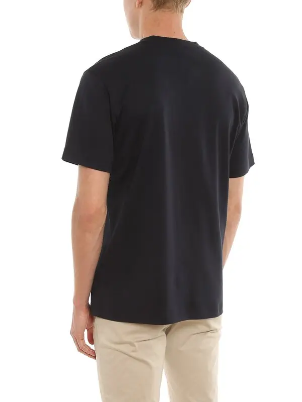 Giorgio Armani Logo Embroidered Crewneck T-shirt - Black