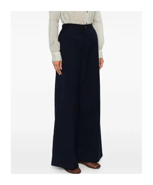 FORTE_FORTE Wide-leg Elasticated Waistband Trousers