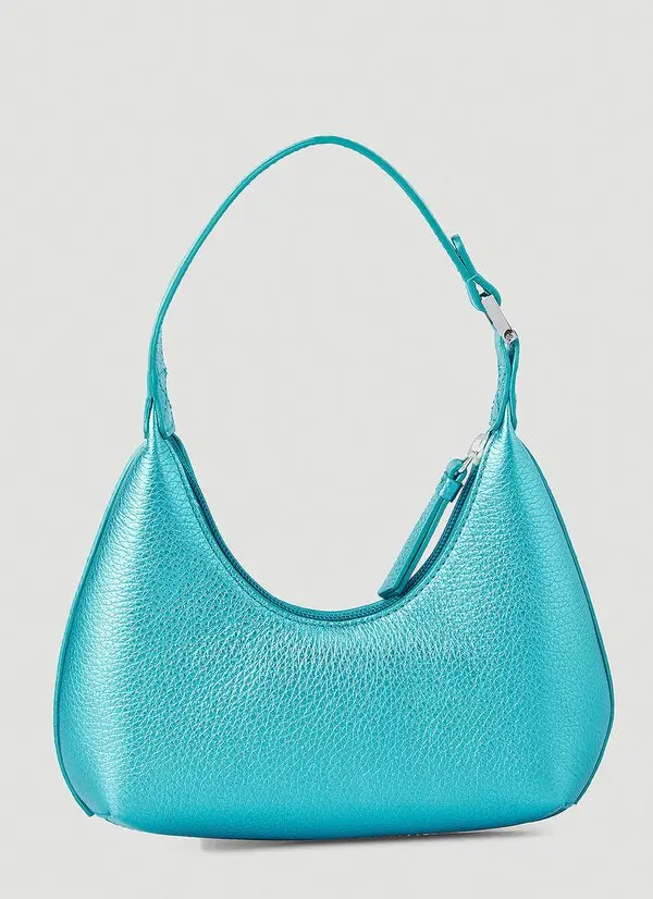 By Far Baby Amber Metallic Shoulder Bag - Green
