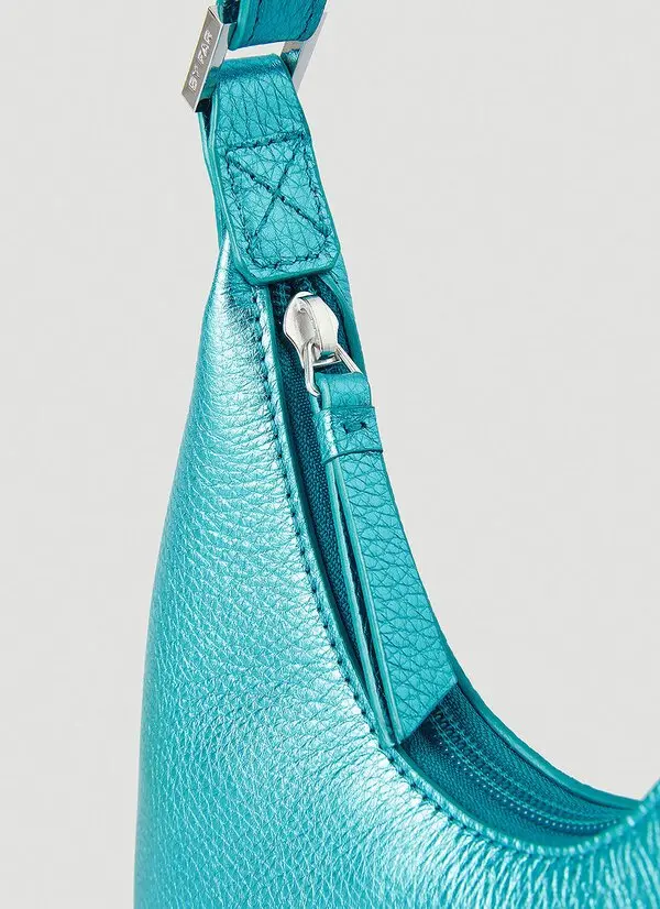 By Far Baby Amber Metallic Shoulder Bag - Green