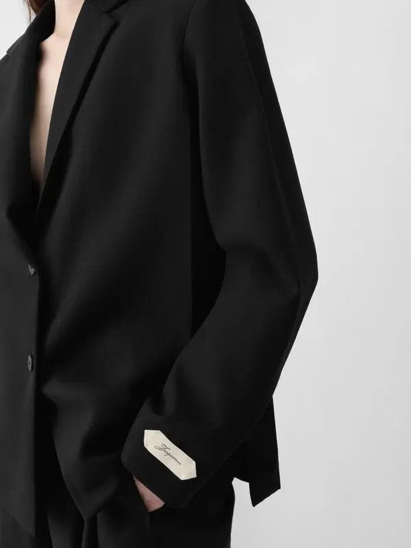 Jacquemus Single-breasted Wool Blazer With Embroidered Patch
