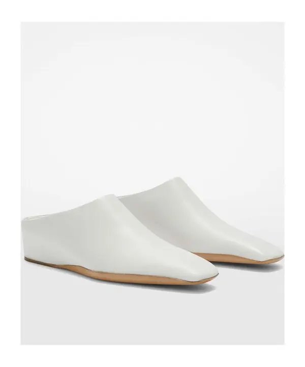 JIL SANDER Square Toe Wedge Mules