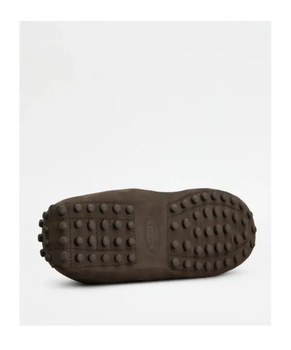 TOD'S Suede Gommino Loafers With Wool Lining