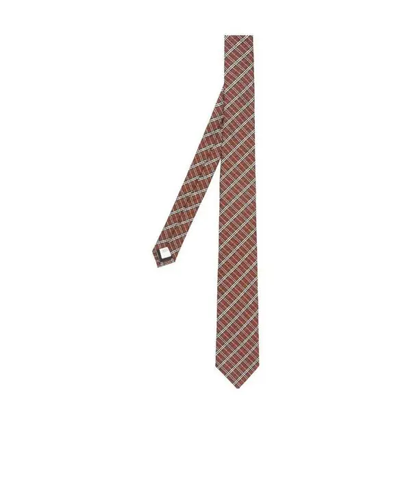 Burberry Vintage Check-patterned Pointed Tie - Brown