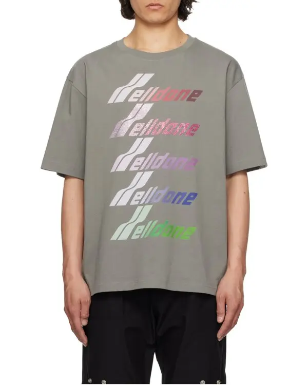 We11Done Multi Logo Print T-shirt