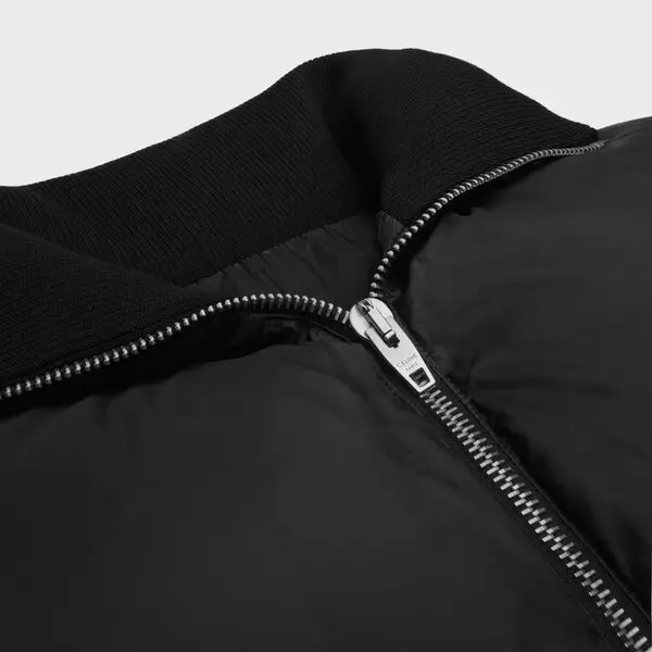 Celine Long Puffer Jacket In Light Nylon