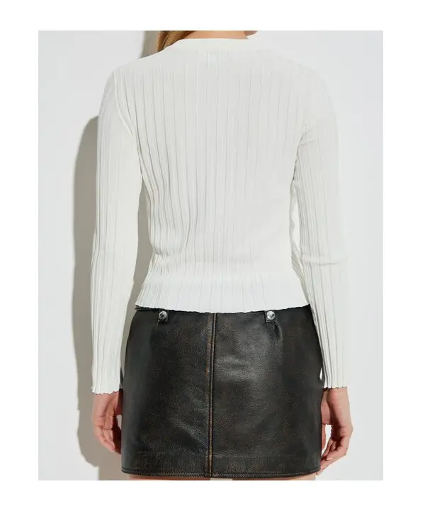 Alexander McQueen Ribbed-knit Asymmetric Top