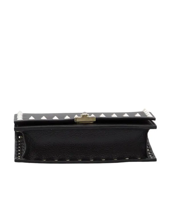 Valentino Garavani Rockstud Foldover Top Crossbody Bag - Black