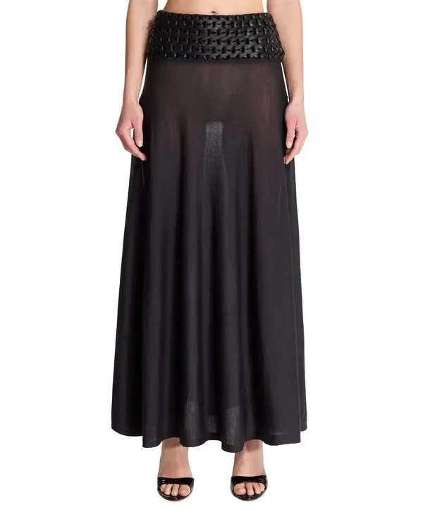 Alaïa Woven Waistband Trumpet Skirt
