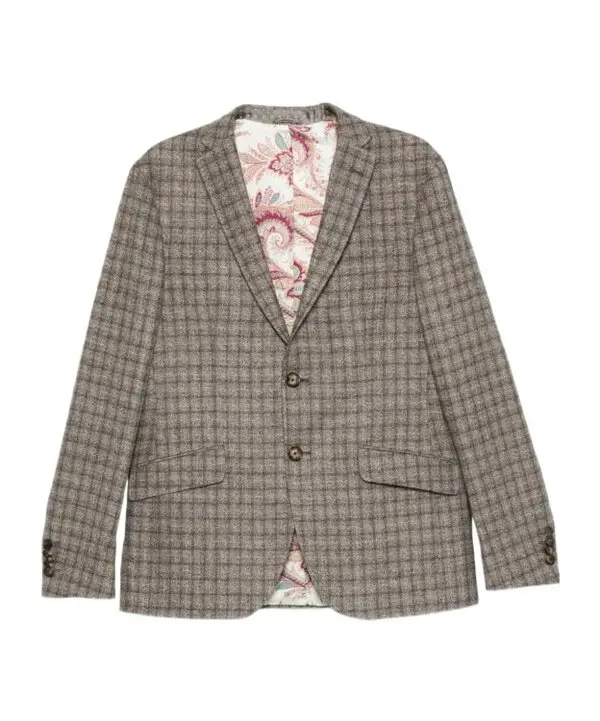 Etro Checked Blazer With Paisley Lining