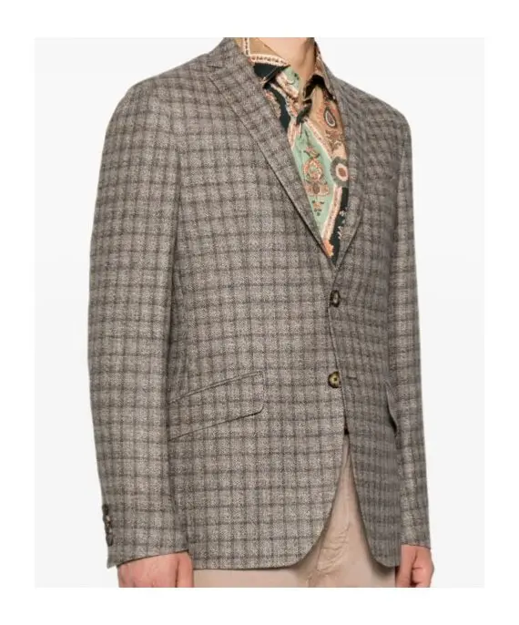 Etro Checked Blazer With Paisley Lining