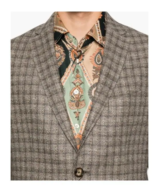 Etro Checked Blazer With Paisley Lining