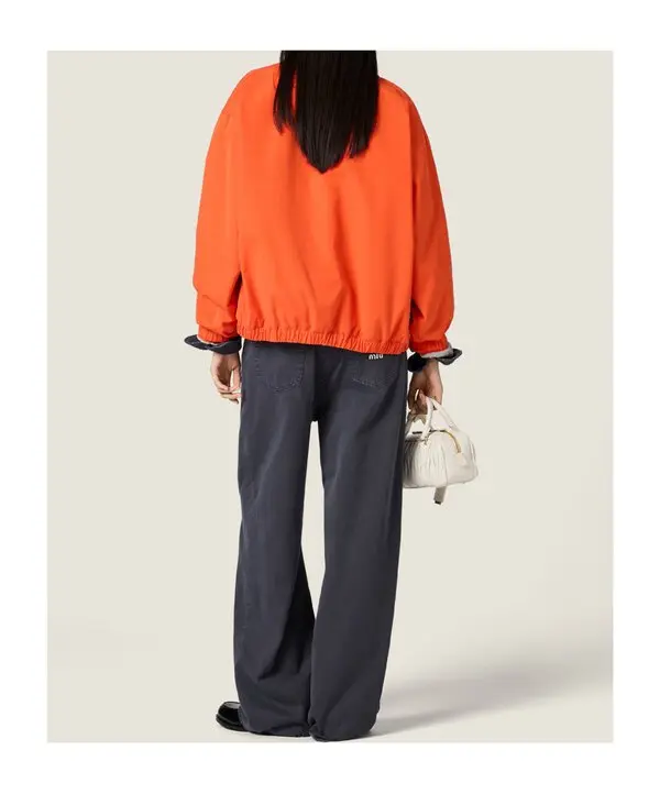 Miu Miu Logo Embroidered Denim Jeans - No