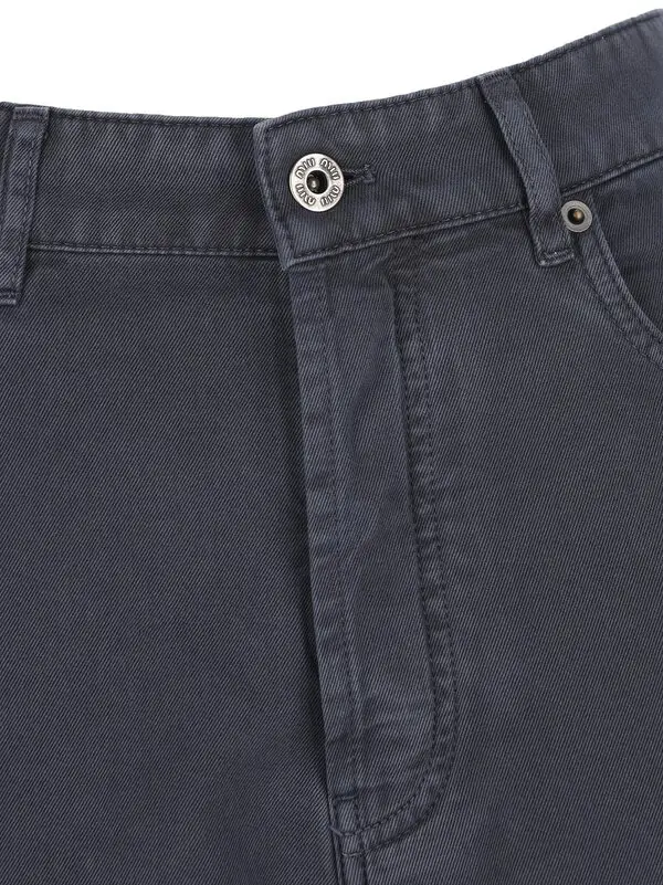 Miu Miu Logo Embroidered Denim Jeans - No
