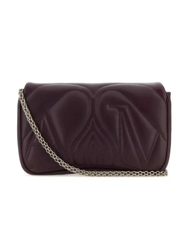 Alexander McQueen Seal Logo Plaque Small Shoulder Bag - Black