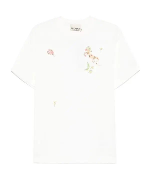 ALEMAIS Graphic Print T-shirt - White