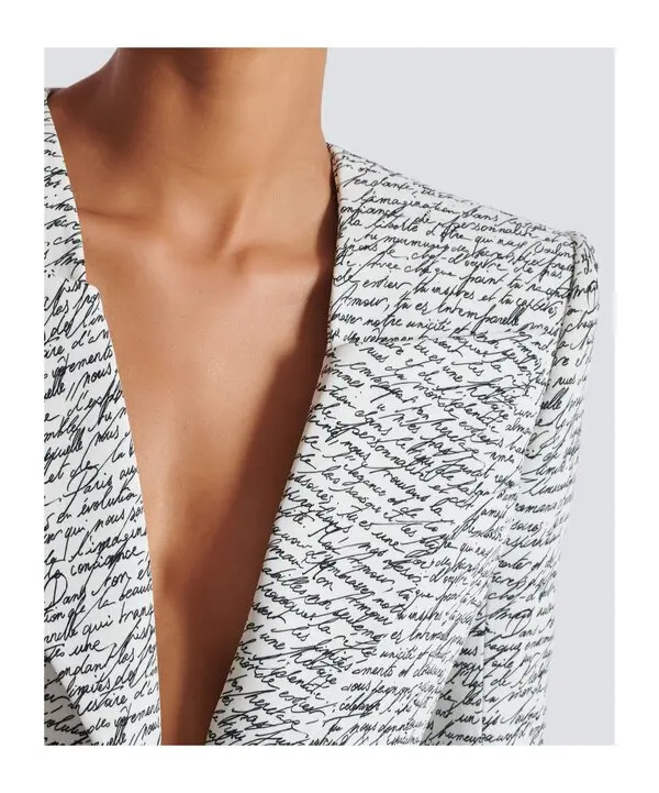 Balmain Printed Single-breasted Jacket