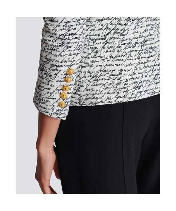 Balmain Printed Single-breasted Jacket