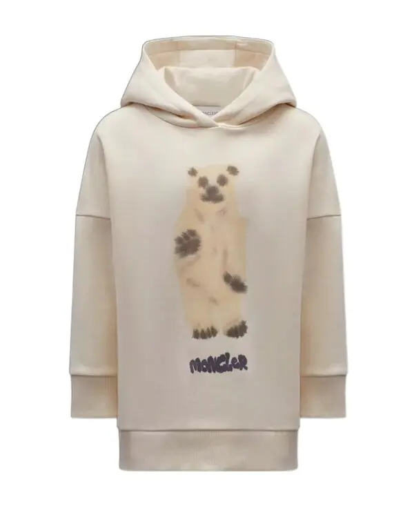 Moncler Graphic Hooded Dress - Beige