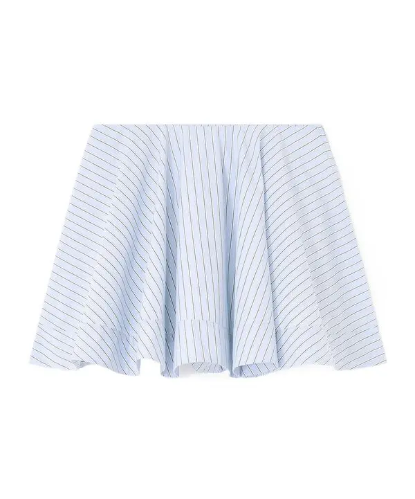 GANNI Striped Mini Circle Skirt