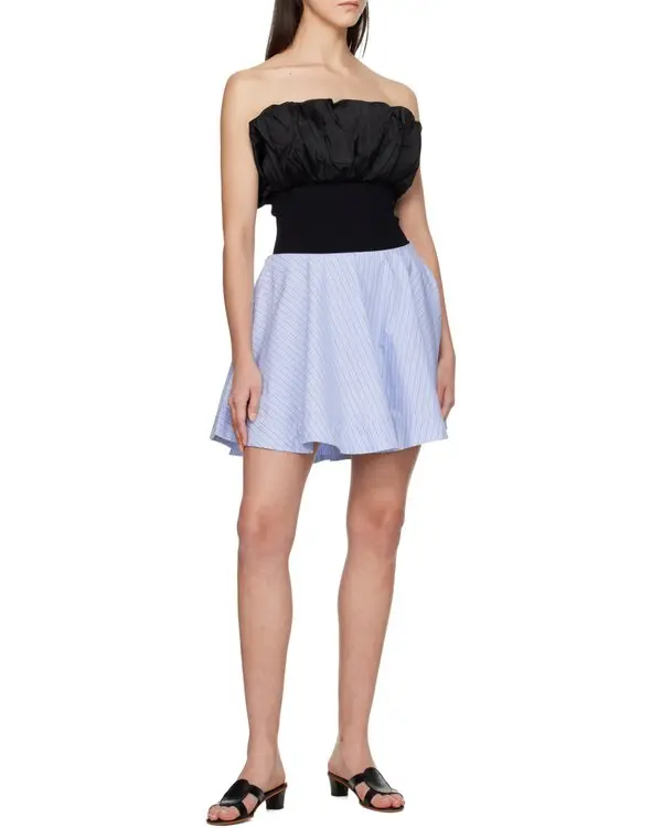 GANNI Striped Mini Circle Skirt