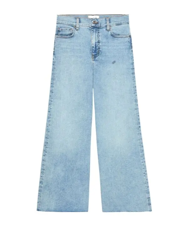FRAME High-rise Wide-leg Jeans - Blue