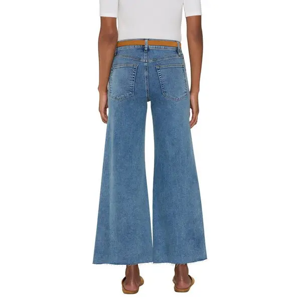 FRAME High-rise Wide-leg Jeans - Blue