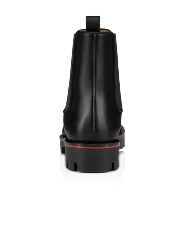 CHRISTIAN LOUBOUTIN Slip-on Ankle Boots With Elastic Sides And Striped Sole