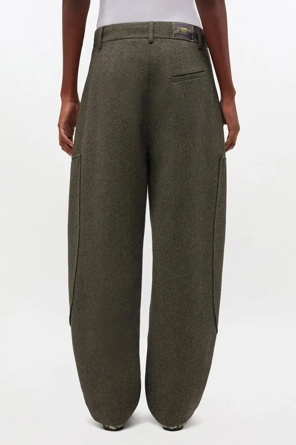 GANNI Tailored Mouline Curved Trousers