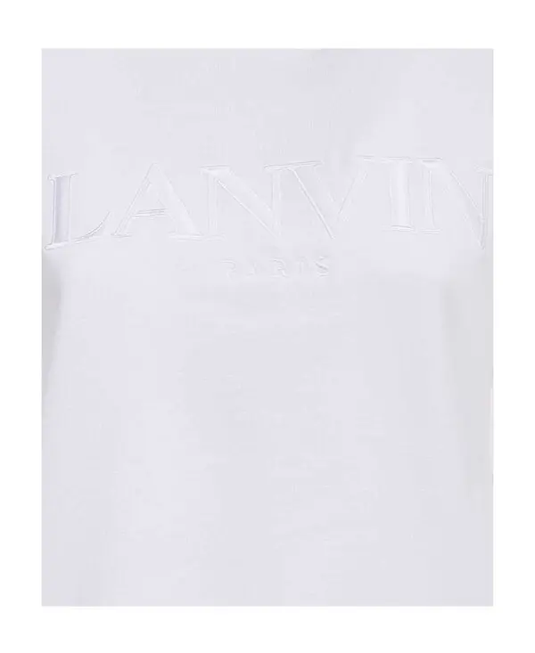 LANVIN Logo Embroidered Drawstring Hoodie