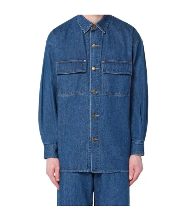 Auralee Selvedge Shirt - Blue