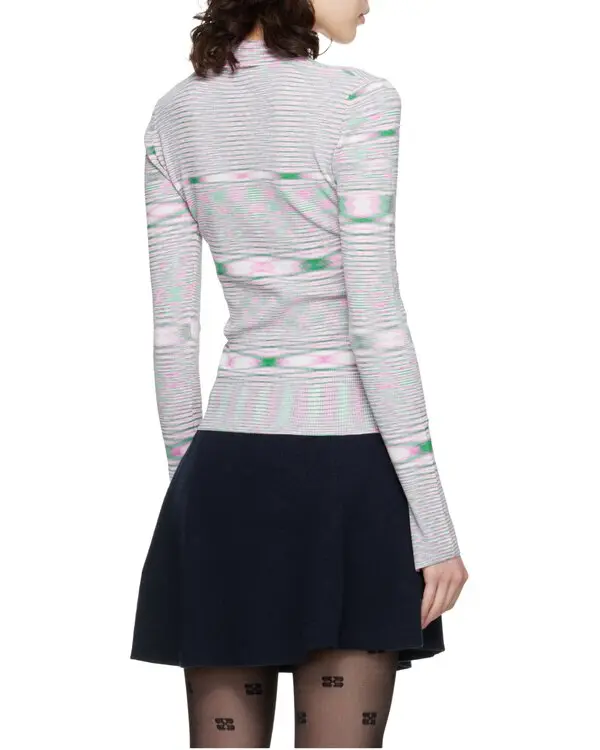 GANNI Spacedyed Knit Polo Shirt - Multicolor