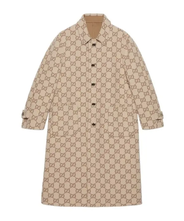 Gucci Reversible Gg Wool Coat