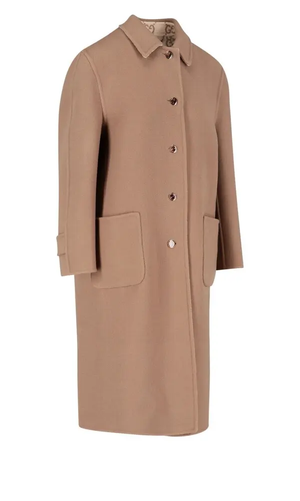 Gucci Reversible Gg Wool Coat