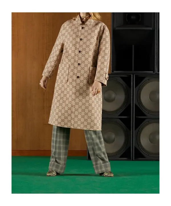 Gucci Reversible Gg Wool Coat