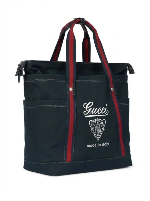 Gucci Large Printed Tote Bag - Dark Brown