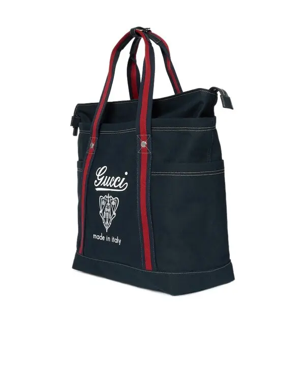 Gucci Printed Tote Bag - Dark Brown