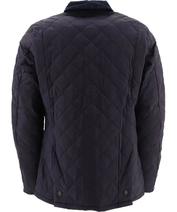 Barbour Heritage Liddesdale Quilted Jacket With Corduroy Collar - Black