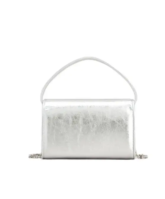 ROGER VIVIER Pilgrim Embellished Micro Tote Bag - Silver