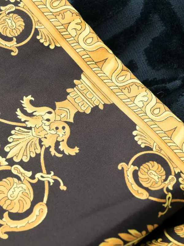 Versace I Love Baroque Belted Bathrobe - Black