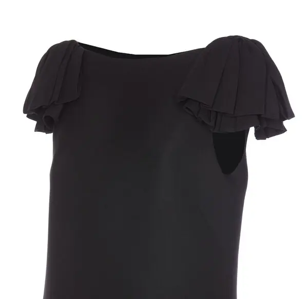 Valentino Garavani Crepe Couture Flared Hem Mini Dress