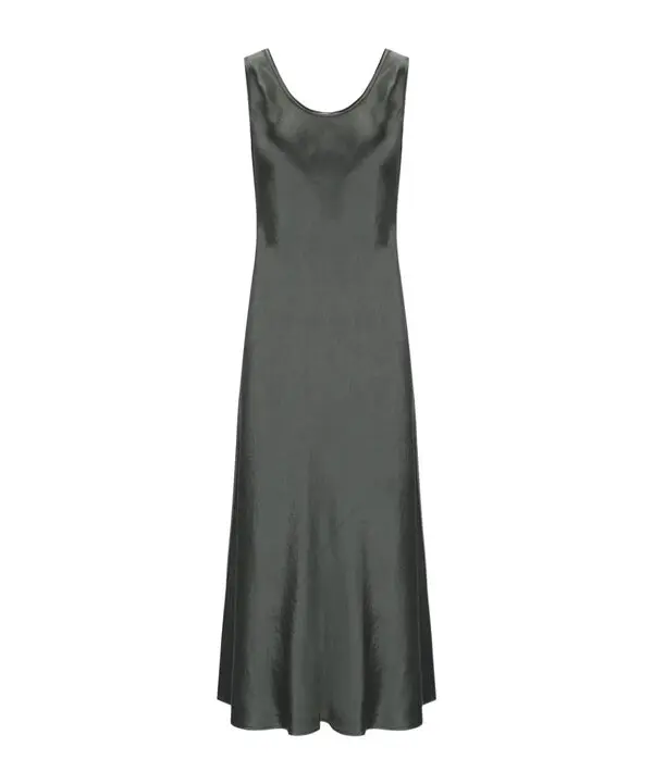 Max Mara Satin Midi Dress - Grey