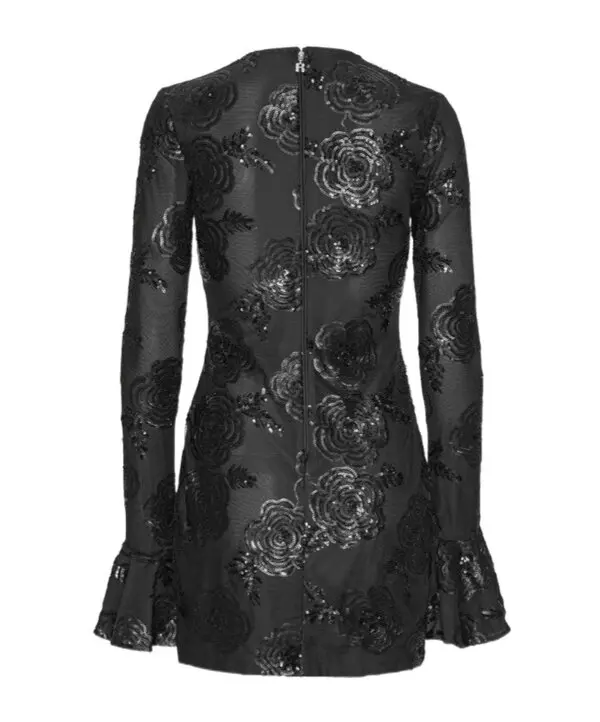 ROTATE BY BIRGER CHRISTENSEN Sequin Embroidered Mini Dress