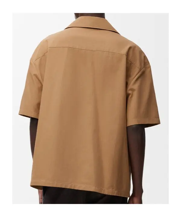 Loewe Zip Camp-collar Short-sleeve Shirt