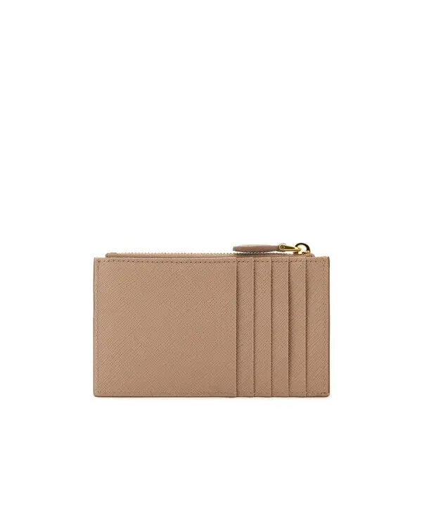 Prada Saffiano Zipped Cardholder - Nude